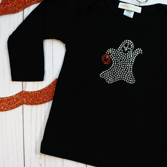 Sweet Cheeks | Shirts & Tops | Sweet Cheeks Ghost Swarovski Crystal Ls ...